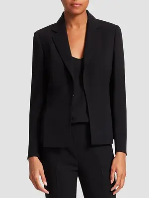 Akris Ocelia Slit Detail Wool Blazer