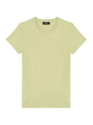 Theory Tiny Tee Organic Cotton Crewneck Pale Lime