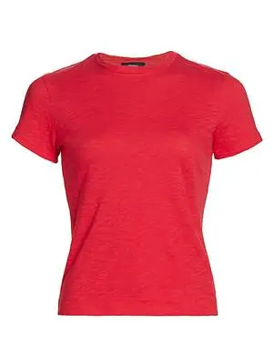 Theory Tiny Tee Organic Cotton Crewneck Scarlet