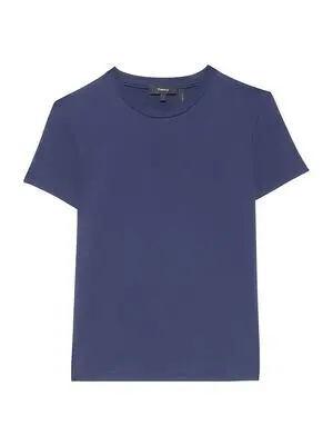 Theory Tiny Tee Organic Cotton Crewneck Sea Blue