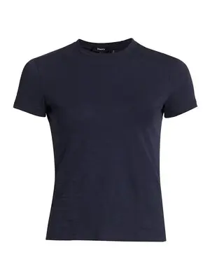 Theory Tiny Tee Organic Cotton Crewneck Spring Navy
