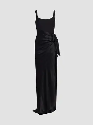 Cinq À Sept Marian Draped Gown - Black