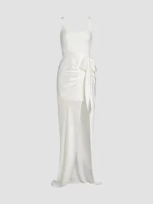 Cinq À Sept Marian Draped Gown - Ivory