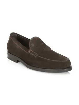 TOD'S Suede Penny Loafers