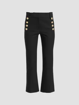Derek Lam 10 Crosby Robertson Crop Flare Pants Black