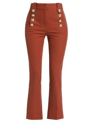 Derek Lam 10 Crosby Robertson Crop Flare Pants Mahogany
