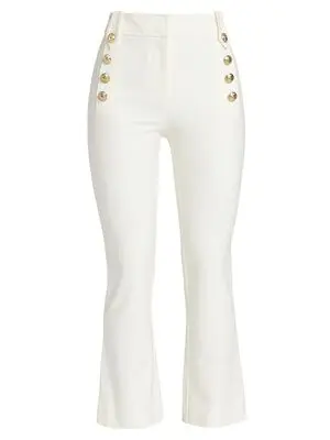 Derek Lam 10 Crosby Robertson Crop Flare Pants Soft White