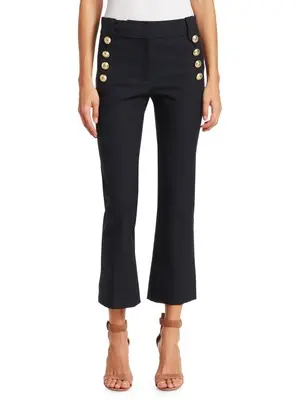 Derek Lam 10 Crosby Robertson Crop Flare Pants - White