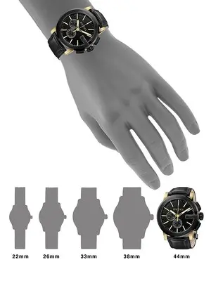 Gucci 44mm G-chrono Leather Watch - Black Gold