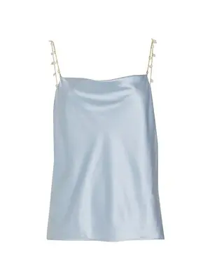 Cami Nyc Busy Cowlneck Silk-blend Blouse Halogen Blue