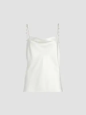 Cami Nyc Busy Cowlneck Silk-blend Blouse - White