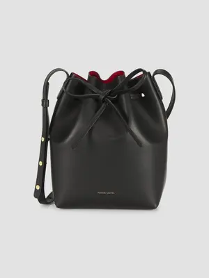 MANSUR GAVRIEL Mini Leather Bucket Bag - Black Flamma