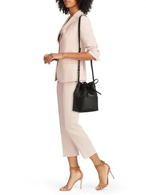 MANSUR GAVRIEL Mini Leather Bucket Bag - Black Flamma
