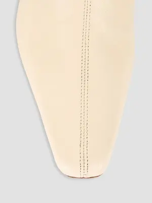 Staud Wally Leather Knee-high Boots - Cream