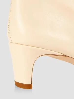 Staud Wally Leather Knee-high Boots - Cream