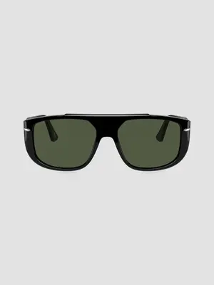 Persol 54mm Rectangular Sunglasses - Black