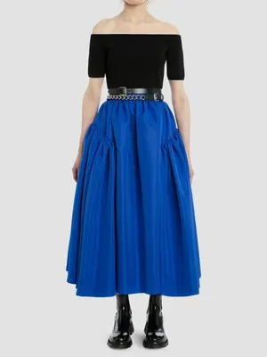 Alexander McQueen Off-the-shoulder Knit Top - Black