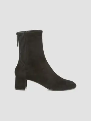 AQUAZZURA Saint Honore 50mm Suede Booties - Black