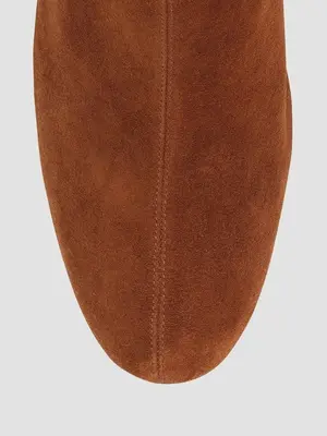 AQUAZZURA Saint Honore 50mm Suede Booties - Cinnamon
