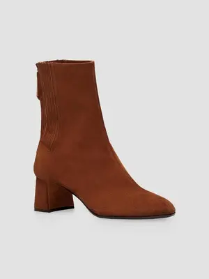 AQUAZZURA Saint Honore 50mm Suede Booties - Cinnamon
