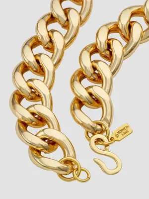 KENNETH JAY LANE 20k Goldplated Curb-link Toggle Collar Necklace