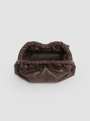 MANSUR GAVRIEL Mini Cloud Leather Clutch - Chocolate