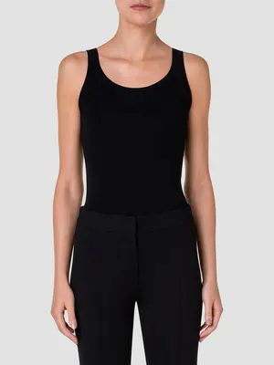 Akris Elets Wool Tank Top - Black