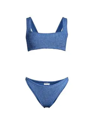 Hunza G Women's Xandra 2-Piece Bikini Set - Orange Denim