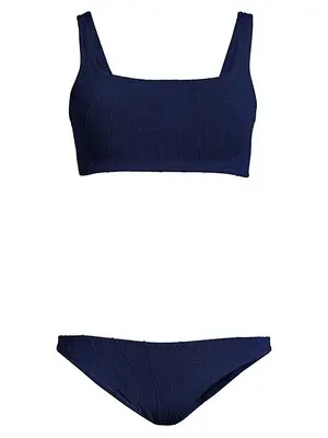 Hunza G Women's Xandra 2-Piece Bikini Set - Orange Navy Nile