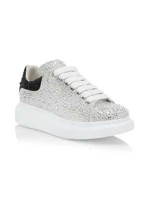 Alexander McQueen Crystal Overiszed Glitter Embellished Chunky Sneakers