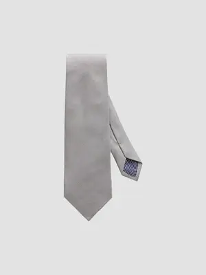 Eton Solid Silk Tie - Grey