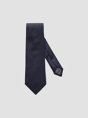 Eton Solid Silk Tie - Navy