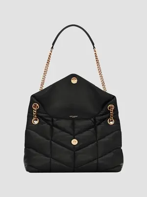 Saint Laurent Puffer Shoulder Bag - Noir