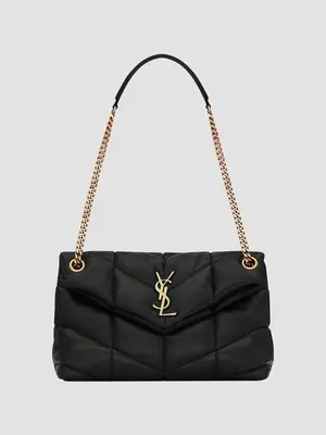 Saint Laurent Puffer Shoulder Bag - Noir