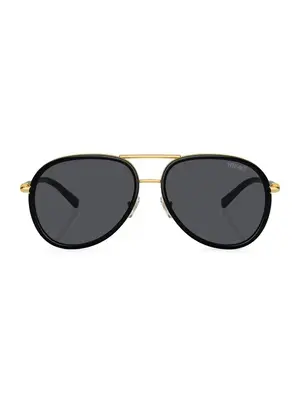 Versace 60mm Aviator Sunglasses - Black