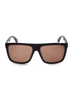 Gucci 59mm Rectangular Injection Sunglasses