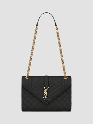 Saint Laurent Saint Laurent Envelope Medium Shoulder Bag Black