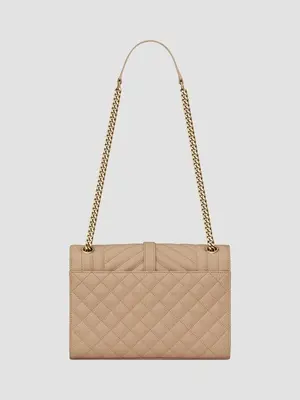Saint Laurent Envelope Shoulder Bag - Dark Beige