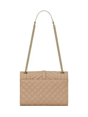 Saint Laurent Envelope Shoulder Bag - Dark Beige