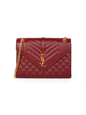 Saint Laurent Saint Laurent Envelope Medium Shoulder Bag Opyum Red