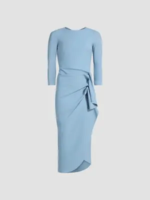 Chiara Boni La Petite Robe Gathered Side Midi-dress - Retro Blue