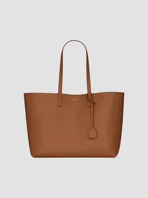 Saint Laurent Shopping Tote Bag In Leather - Black