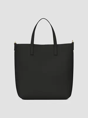 Saint Laurent Shopping Tote Bag In Leather - Nero