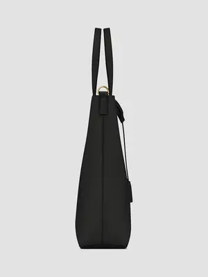 Saint Laurent Shopping Tote Bag In Leather - Nero