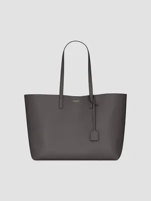 Saint Laurent Saint Laurent Shopping Tote Bag In Leather Storm