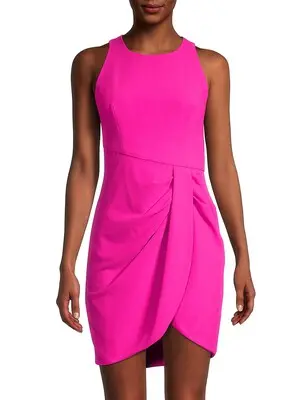 Black Halo Brett Ruched Sheath Dress