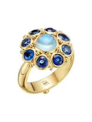 Temple St. Clair Florence86 Stella 18k Blue Sapphire & Blue Moonstone Ring