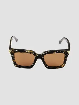 Bottega Veneta 53mm Square Sunglasses - Avana
