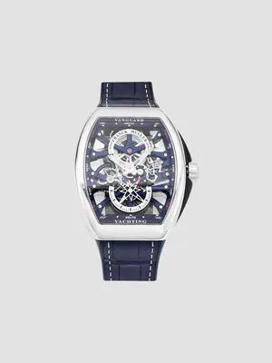 Franck Muller Vanguard Yachting Skeleton Stainless Steel Watch - Navy