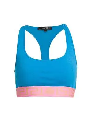 Versace Greca Border Sports Bra Mediterranean